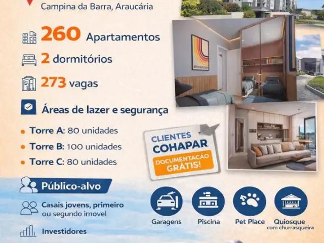 Apartamento para Venda em Araucária/PR Costeira 2 Quartos