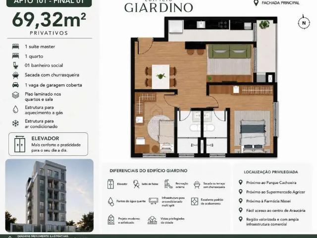 Apartamento para Venda em Araucária/PR Iguaçu 2 Quartos