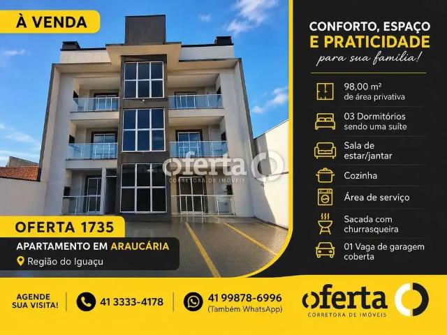 Apartamento para Venda em Araucária/PR Iguaçu 3 Quartos