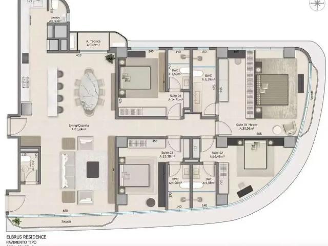 Apartamento para Venda em Balneário Camboriú/SC Centro 4 Quartos