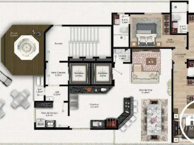 Apartamento para Venda em Balneário Camboriú/SC Centro 3 Quartos