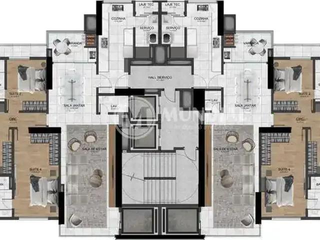 Apartamento para Venda em Balneário Camboriú/SC Pioneiros 4 Quartos