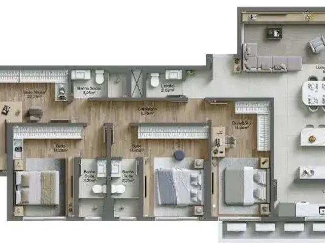 Apartamento para Venda em Balneário Piçarras/SC Centro 4 Quartos