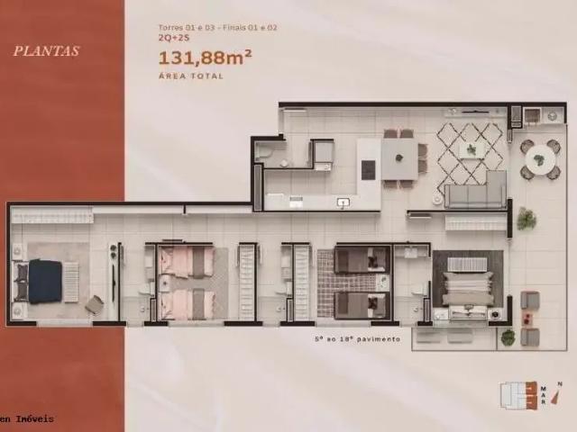 Apartamento para Venda em Balneário Piçarras/SC Itacolomi 3 Quartos