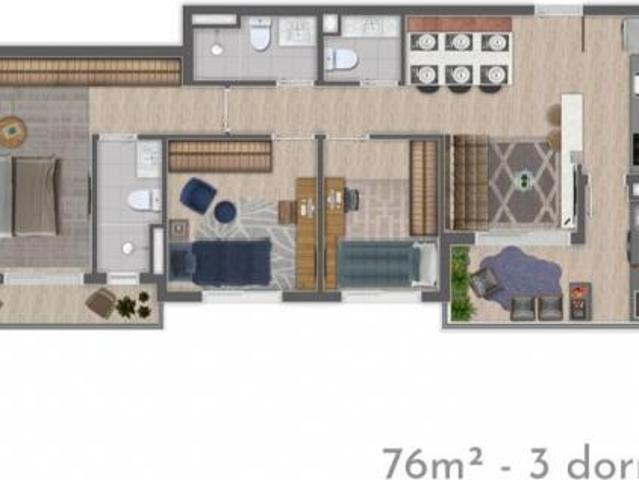 Apartamento para Venda em Barueri, TAMBORÉ, 2 dormitórios, 1 banheiro, 1 vaga