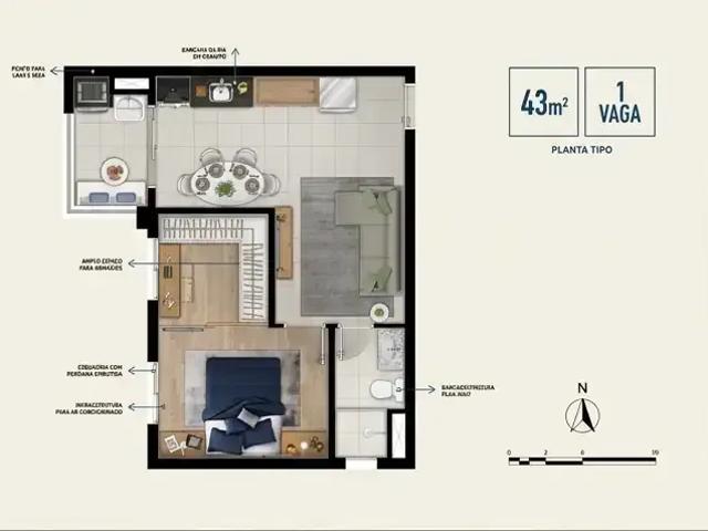 Apartamento para Venda em Barueri/SP Jardim do Líbano 2 Quartos