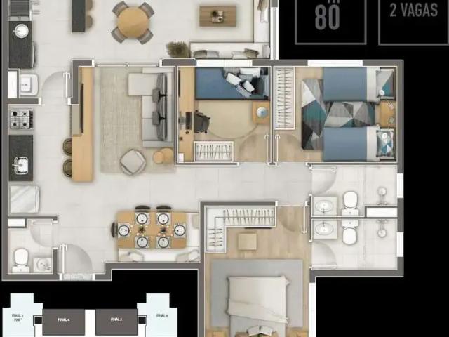 Apartamento para Venda em Barueri/SP Aldeia 3 Quartos