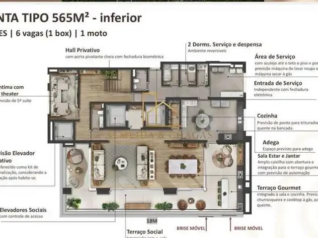 Apartamento para Venda em Barueri/SP Alphagran Alphaville 4 Quartos