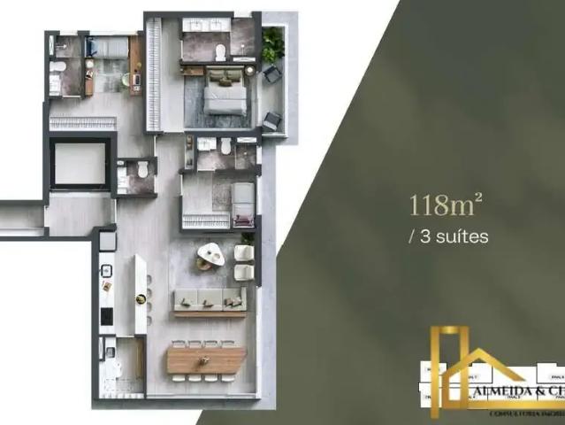 Apartamento para Venda em Barueri/SP Alphagran Alphaville 3 Quartos