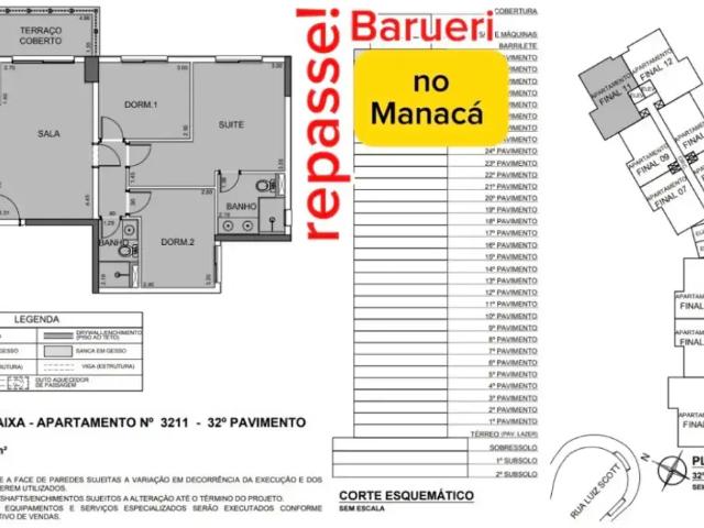 Apartamento para Venda em Barueri/SP Jardim Iracema 3 Quartos
