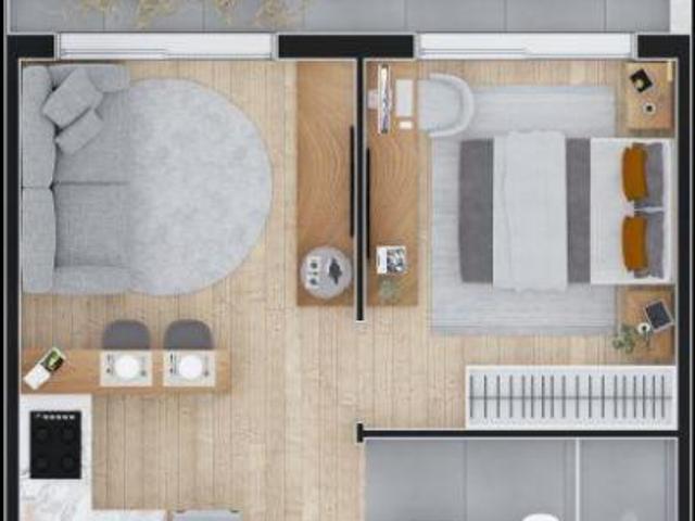 Apartamento para venda em Batel de 53.00m² com 1 Quarto e 1 Garagem