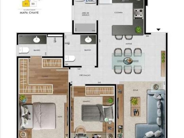 Apartamento para Venda em Belo Horizonte/MG Castelo 2 Quartos