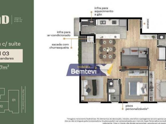 Apartamento para venda em Boa Vista de 85.00m² com 3 Quartos, 2 Suites e 1 Garagem