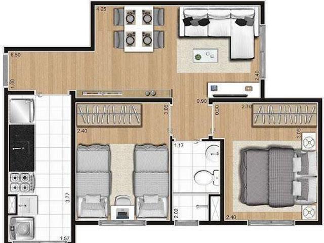 Apartamento para venda em Brás de 43.00m² com 2 Quartos e 1 Garagem
