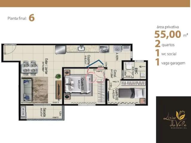 Apartamento para Venda em Cuiabá/MT Morada do Ouro 2 Quartos