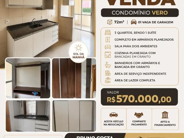Apartamento para Venda em Cuiabá/MT Dom Aquino 3 Quartos