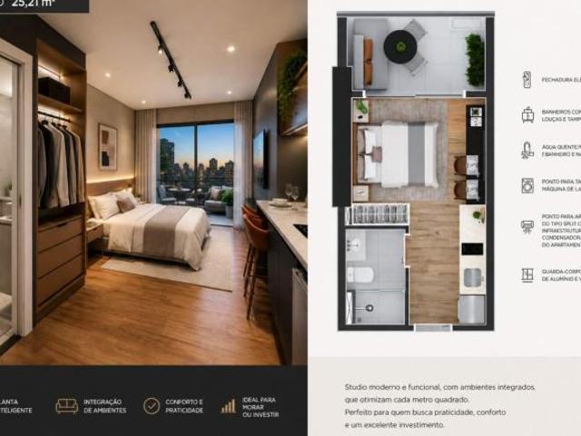 Apartamento para Venda em Curitiba, Batel, 1 banheiro