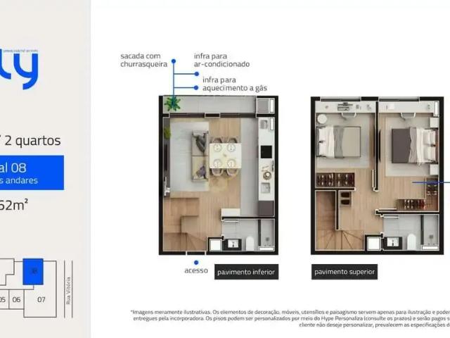 Apartamento para Venda em Curitiba/PR Cabral 2 Quartos