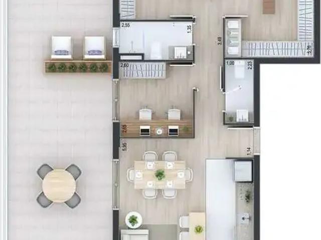 Apartamento para Venda em Curitiba/PR Cabral 3 Quartos