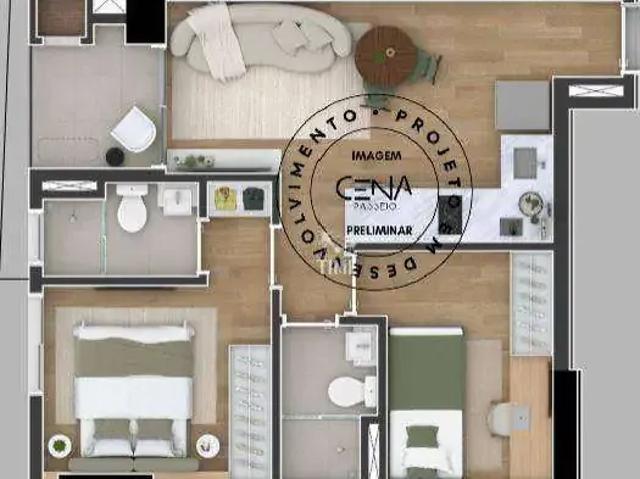 Apartamento para Venda em Curitiba/PR Centro Cívico 2 Quartos