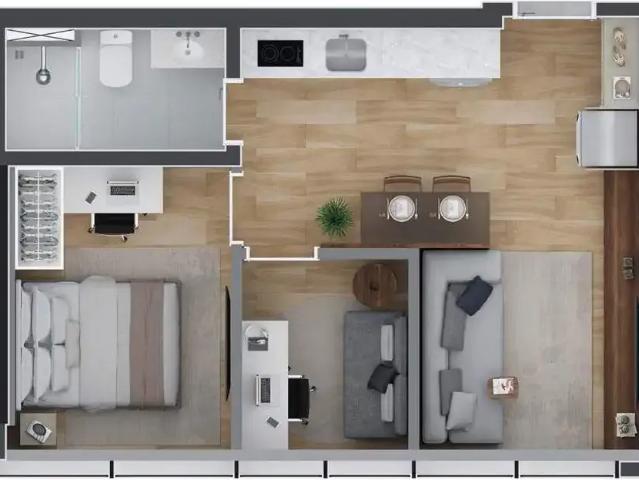 Apartamento para Venda em Curitiba/PR Centro 2 Quartos