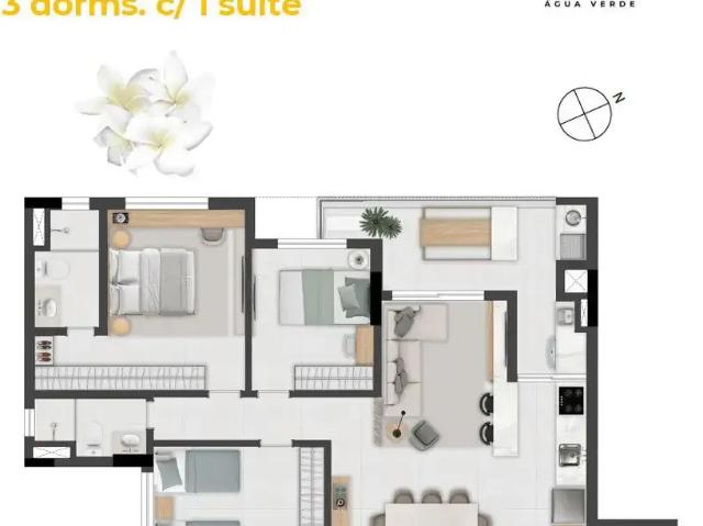 Apartamento para Venda em Curitiba/PR Água Verde 3 Quartos