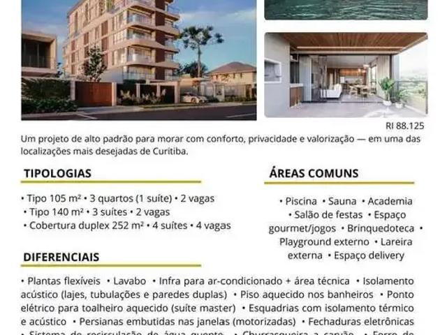 Apartamento para Venda em Curitiba/PR Água Verde 3 Quartos