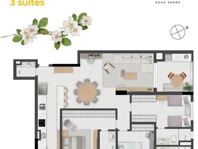 Apartamento para Venda em Curitiba/PR Água Verde 3 Quartos