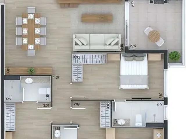 Apartamento para Venda em Curitiba/PR Ahú 2 Quartos