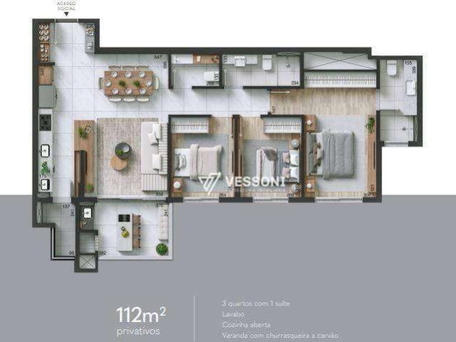 Apartamento para Venda em Curitiba/PR Ahú 3 Quartos
