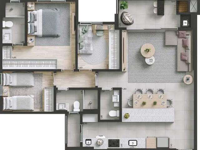 Apartamento para Venda em Curitiba/PR Alto da Rua XV 2 Quartos