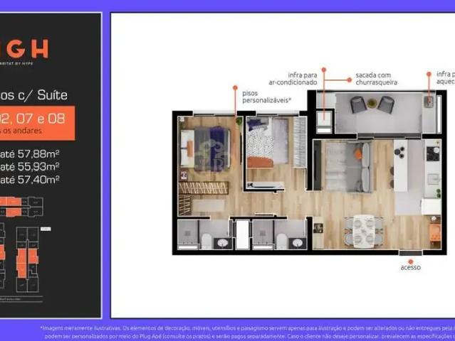 Apartamento para Venda em Curitiba/PR Novo Mundo 2 Quartos
