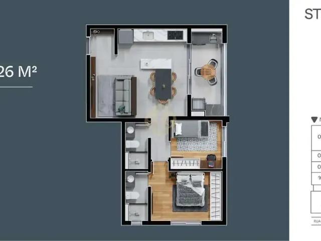 Apartamento para Venda em Curitiba/PR Novo Mundo 2 Quartos