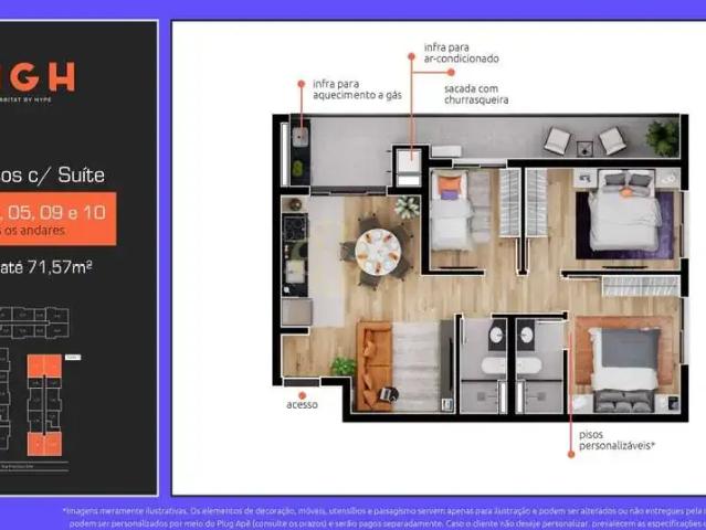Apartamento para Venda em Curitiba/PR Novo Mundo 3 Quartos