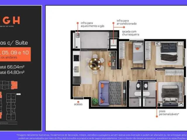 Apartamento para Venda em Curitiba/PR Novo Mundo 3 Quartos