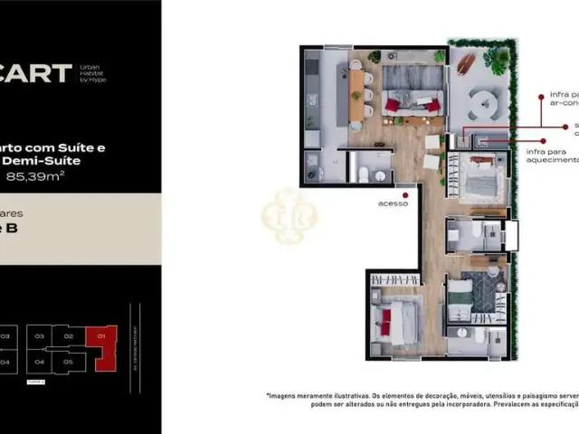 Apartamento para Venda em Curitiba/PR Santa Felicidade 3 Quartos