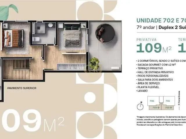 Apartamento para Venda em Curitiba/PR Portão 2 Quartos