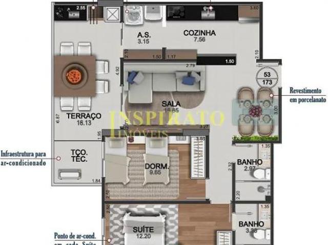 Apartamento para venda em Caiçara de 81.00m² com 2 Quartos, 1 Suite e 2 Garagens