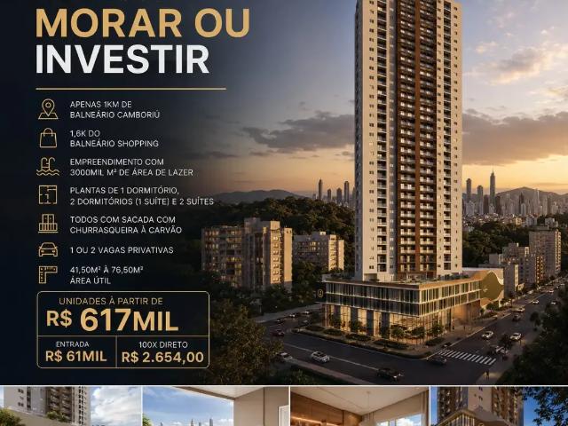 Apartamento para Venda em Camboriú/SC Tabuleiro 1 Quartos
