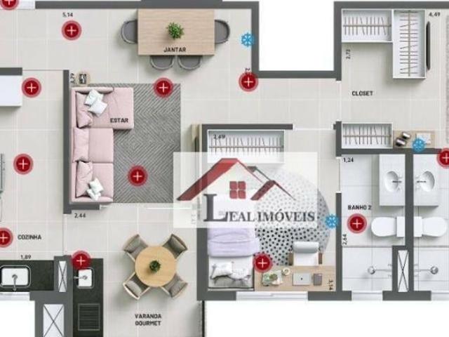 Apartamento para venda em Campestre de 76.00m² com 2 Quartos, 2 Suites e 2 Garagens