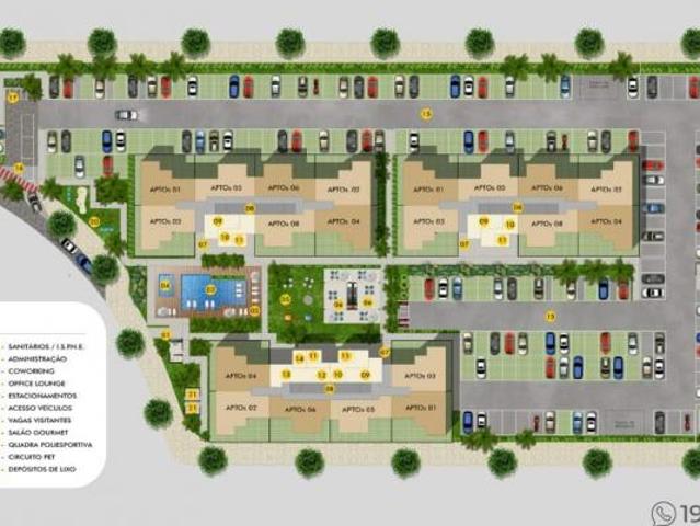 Apartamento para Venda em Campinas, Jardim Aparecida, 2 dormitórios, 1 suíte, 2 banheiros, 2 vagas