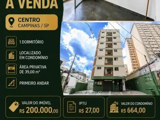 Apartamento para Venda em Campinas/SP Centro 1 Quartos