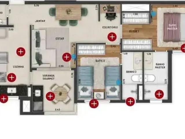 Apartamento para Venda em Campinas/SP Chácara da Barra 2 Quartos