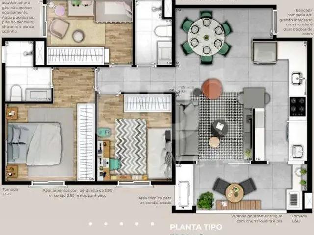 Apartamento para Venda em Campinas/SP Swiss Park 3 Quartos