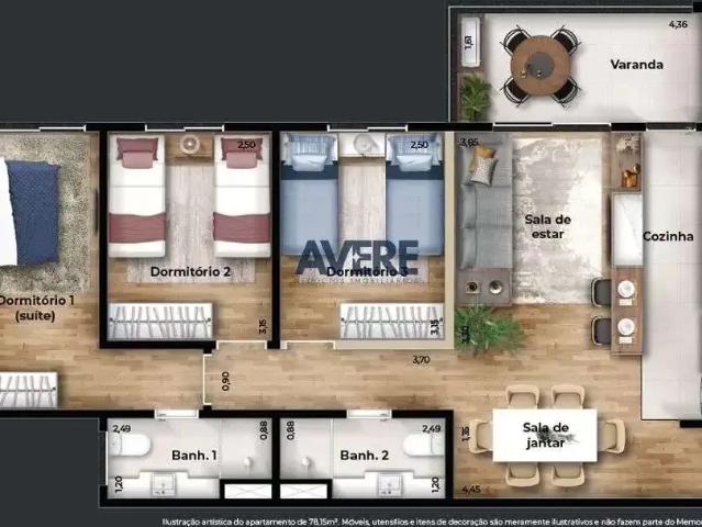 Apartamento para Venda em Campinas/SP Swiss Park 3 Quartos