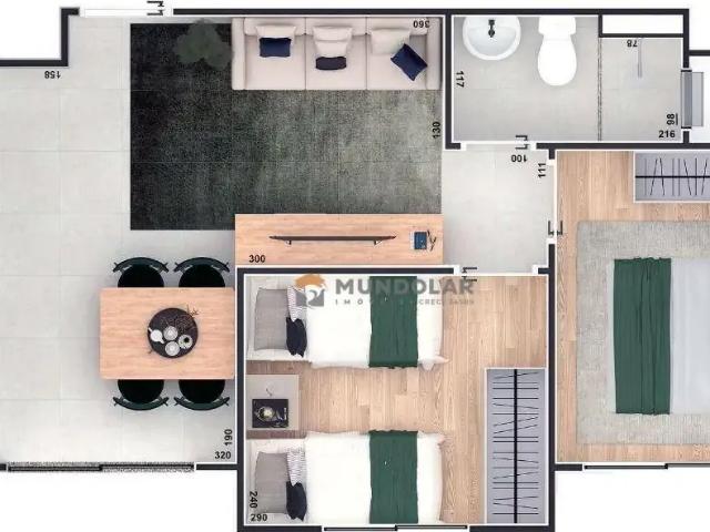 Apartamento para Venda em Campo Largo/PR Loteamento Itaboa 2 Quartos
