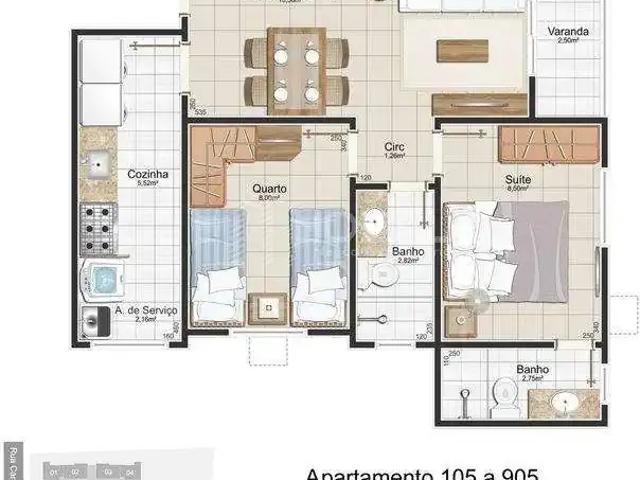 Apartamento para Venda em Campos dos Goytacazes/RJ Parque Turf Club 2 Quartos