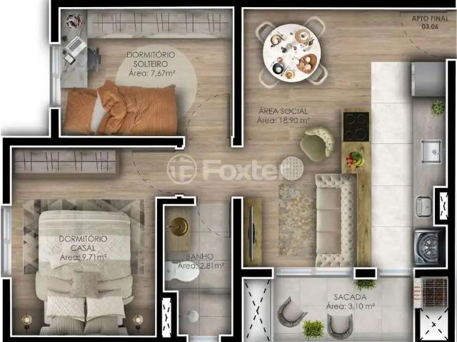 Apartamento para Venda em Canoas/RS Niterói 2 Quartos