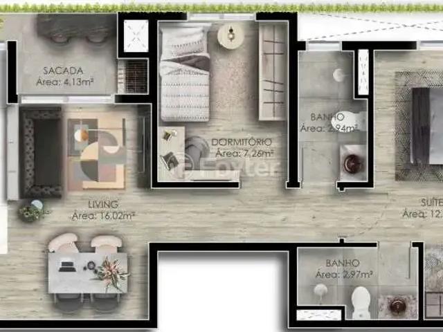 Apartamento para Venda em Canoas/RS Centro 2 Quartos