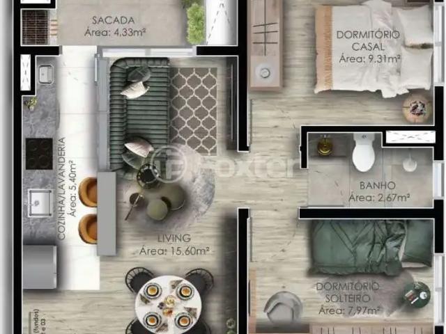Apartamento para Venda em Canoas/RS Centro 2 Quartos